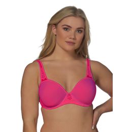 ELBRINA Damen B&uuml;gel-BH "Spacer Bra", Gr. 95, pink, Spitze, Obermaterial: 50% Polyester, 42% Polyamid, 8% Elasthan, BHs, vorgeformte Cups, breite