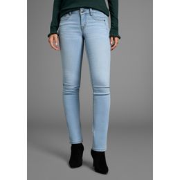 Arizona Damen Comfort-fit-Jeans "mit Keileins&auml;tzen", blau, Basic, Gr. 52, Obermaterial: 76% Baumwolle, 16% Polyester, 7% Viskose, 1% Elasthan, Jeans,