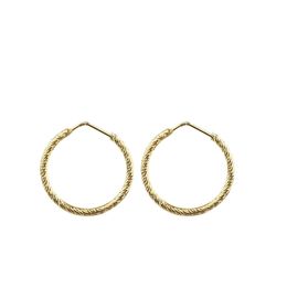 Firetti Damen Paar Creolen "Schmuck Geschenk Silber 925 Ohrschmuck Ohrringe gedrehte Optik", 25, Silber 925 (Sterlingsilber), gold, Silber 925