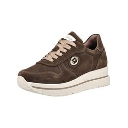 Nero Giardini Damen Plateausneaker "Nero Giardini Sneaker Veloursleder", Gr. 38, braun, Veloursleder, Schuhe
