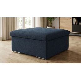 Hocker OTTO HOME, B:87cm H:40cm T:87cm, blau, 100% Polyester, Wohnzimmer, Hocker, "Salltum 87 x 87 cm, formsch&ouml;n und stabil", pflegeleichter