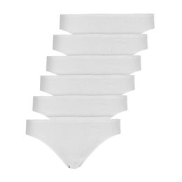 Nina von C. Damen Jazz-Pants Slips "6er Pack Damen Jazzpant Daily", Gr. 46, wei&szlig;, Obermaterial: 100% Baumwolle CO., Unterhosen
