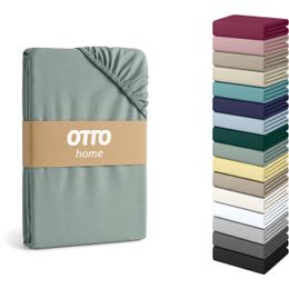 Spannbettlaken OTTO HOME, B:200cm L:200cm, gr&uuml;n, Jersey-Elasthan, Obermaterial: 96% Baumwolle, 4% Elasthan, Bettlaken, "Physalis Topper COMFORT", bis