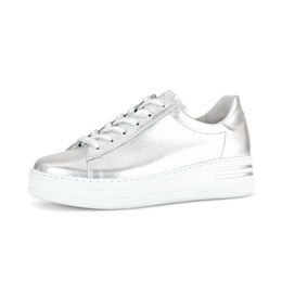 Gabor Damen Sneaker "Sneaker low", Gr. 41, silber, Schuhe