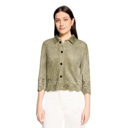 Betty Barclay Damen Jackenblazer "Damen mit Kn&ouml;pfen", gr&uuml;n, Gr. 40, Samt, Obermaterial: 92% Polyester, 8% Elasthan, Blazer