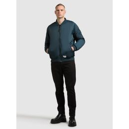 Khujo Herren Bomberjacke "ADON", blau, Gr. M, unifarben, 100% Nylon, Jacken