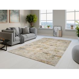 Teppich, B:240cm H:10mm L:340cm, beige, OCI DIE TEPPICHMARKE, Obermaterial: 65% Polyester, 35% Viskose, Wohnzimmer, Teppiche, "MANCHESTER TAKI",