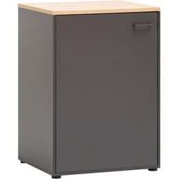 Mehrzweckschrank Schildmeyer, B:67,1cm H:95,8cm T:60cm, schwarz, FSC-zertifizierter Holzwerkstoff, K&uuml;che, Schr&auml;nke, "Solea, Mehrzweckschrank