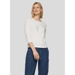 Rabe Damen Print-Shirt "T-Shirt", wei&szlig;, Gr. 48, unifarben, 50%Baumwolle, 50%Modal, Shirts