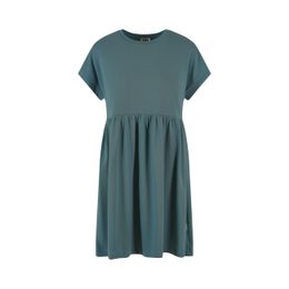 Urban Classics Damen A-Linien-Kleid "Urban Classics Damen Ladies Organic Empire Valance Tee Dress", grau, Gr. L, unifarben, 100% Baumwolle, Kleider