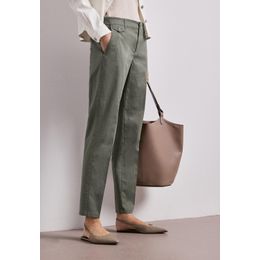 Street One Damen Chinohose, gr&uuml;n, Gr. 38, unifarben, Web, Obermaterial: 97% Baumwolle, 3% Elasthan. Futter: 100% Polyester, Hosen, aus Twillstoff