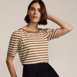 LANDS' END Supima-Shirt mit U-Boot-Ausschnitt f&uuml;r Damen, Damen, size: regular, Braun, Baumwolle, by Lands' End