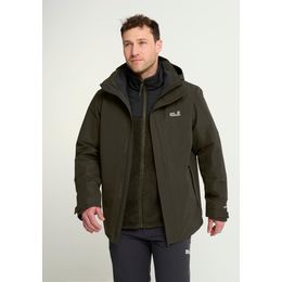Jack Wolfskin Herren 3-in-1-Funktionsjacke "STONELITE 3IN1 JKT M", braun, Gr. XXXL, Obermaterial: 100% Polyester. Futter: 100% Polyester, Jacken,