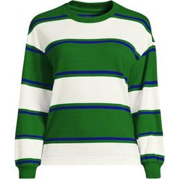 LANDS' END Jersey-Shirt mit langen &Auml;rmeln in Plus-Gr&ouml;&szlig;e f&uuml;r Damen, Damen, size: plus, Gr&uuml;n, Baumwolle, by Lands' End
