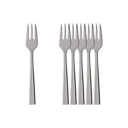 Villeroy & Boch VILLEROY & BOCH Tafelgabel "Kuchengabeln Victor 15,5 cm 6er Set edelstahl", 6, silber, Essgabeln, Sp&uuml;lmaschinenfest
