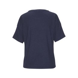 s.Oliver Damen Pyjamaoberteil, Gr. 44dunkelblau, meliert, Rippware, Obermaterial: 92% Viskose, 8% Elasthan, meliert, Shirts, aus weicher Rippqualit&auml;t