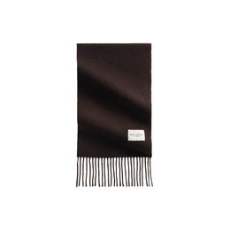 Marc O'Polo MARC O'POLO Damen Wollschal "mit langen Fransen", braun, unifarben, Obermaterial: 100% Wolle, Modet&uuml;cher