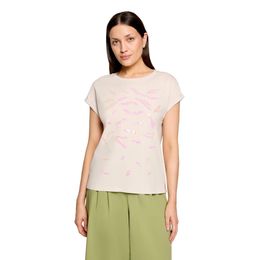 Cartoon Damen Kurzarmshirt "Damen mit &Auml;rmelaufschlag", beige, Gr. 40, Obermaterial: 100% Baumwolle, Shirts
