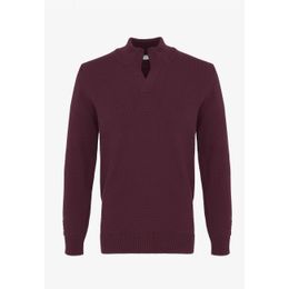FELIX HARDY Herren Stehkragenpullover "Pullover Stehkragen", rot, Gr. M, 100% Baumwolle, Pullover