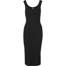 Urban Classics Damen Shirtkleid "Urban Classics Damen Ladies Rib Top Dress", schwarz, Gr. 4XL, unifarben, 95% Baumwolle, 5% Elasthan, Kleider
