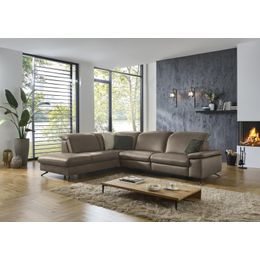 Ecksofa DIE PLANBAR, B:297cm T:245cm, braun, Wohnzimmer, Sofas, "PN-EM20091, L-Form, Breite 297 cm", inkl. Kopfteilverstellung, optional elektr.