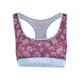 PSD Damen Sport-BH "PSD HALFTONE BLOOM SPORTS BRA", Gr. XL, rosa, 88% Polyester, 12% Elasthan, BHs