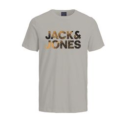 Jack & Jones Jack & Jones T-Shirt 'Distressed' Herren Gr&ouml;&szlig;e M grau / orange / schwarz