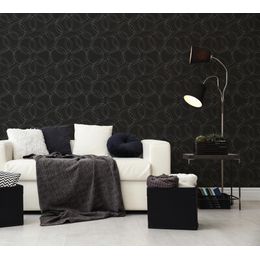 A.S. Cr&eacute;ation A.S. CR&Eacute;ATION Vliestapete "Attractive 3 Kreise", B/L: 0,53m x 10,05m, Rollen: 1schwarz, grau, metallic, Wohnzimmer, Tapeten, Metallic, leichter