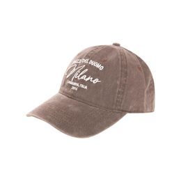 Zwillingsherz Damen Baseball Cap ""Milano"", braun, Obermaterial: 100% Baumwolle, Caps, modernen Vintage-Look, Stickerei
