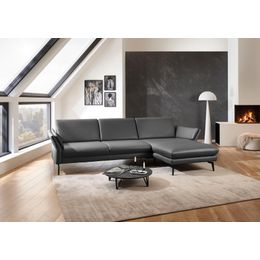 Ecksofa DIE PLANBAR, B:289cm T:180cm, grau, Wohnzimmer, Sofas, "PN-EM23050, L-Form, Breite 289 cm", Optional mit Echtleder-R&uuml;cken, Kopfst&uuml;tze, Sitz-