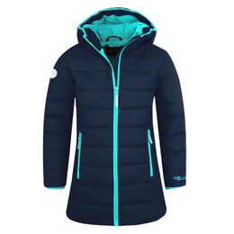 Trollkids M&auml;dchen Funktionsmantel "GIRLS STAVANGER COAT", blau, Gr. 104, kontrastfarbene Details, unifarben, Steppware, Obermaterial: 100% Polyester.