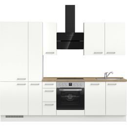 K&uuml;chenzeile Nobilia, B:270,3cm H:216,6cm T:60cm, wei&szlig;, Komplettk&uuml;chen-Sets, ""Laser II", NEU: individuell anpassbar mit gratis Profi-Beratung",