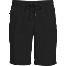 LANDS' END Badeshorts mit Hydroliner f&uuml;r Herren, 23 cm, Herren, size: regular, Schwarz, by Lands' End