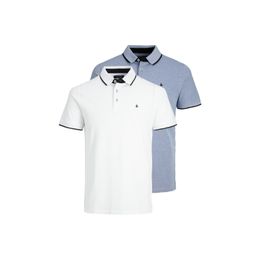 Jack & Jones JACK & JONES Herren Poloshirt "Poloshirt JJEPAULOS POLO 2PK 2er Pack", wei&szlig;, Gr. XXL, Obermaterial: 100% Baumwolle CO., Shirts