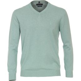 Casamoda Herren Strickpullover "Casamoda Pullover uni", gr&uuml;n, Gr. L, 100% Baumwolle, Pullover