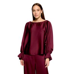 Vera Mont Damen Satinbluse "Damen mit Fledermaus&auml;rmeln"deep dahlia, Gr. 44, Satin, Obermaterial: 100% Polyester, Blusen