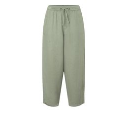 MAC Damen Stoffhose "BAY 2.3 relaxed", gr&uuml;n, Gr. 42, unifarben, Web, Obermaterial: 58% Lyocell, 23% Leinen, 19% Baumwolle, Hosen, mit elastischem