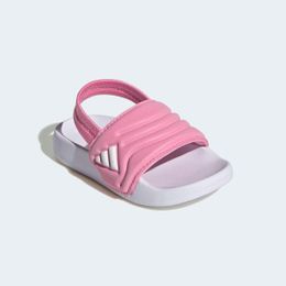 M&auml;dchen Badesandale "ADILETTE ESTRAP 2.0 BADESCHLAPPEN F&Uuml;R BABYS UND KLEINKINDER", adidas Sportswear, Gr. 27, pink, Synthetik, Textil, Schuhe,