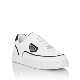 Philipp Plein Herren Sneaker "Low-Top-Sneaker", Gr. 40, schwarz-wei&szlig;, Schuhe