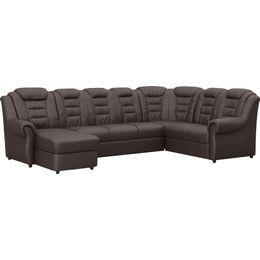 Wohnlandschaft Home Affaire, B:333cm H:102cm T:216cm, braun, 64% Polyurethan, 25% Polyester, 11% Baumwolle, Sofas, "Boston U-Form", mit hoher