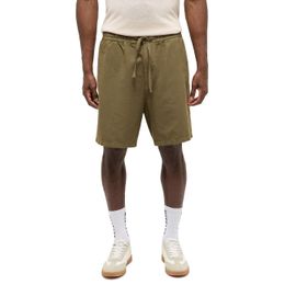 Mustang Herren Shorts "Herren Style Linen Jogger Shorts", gr&uuml;n, Gr. 30, unifarben, Twill, 70% Baumwolle, 30% Leinen, Hosen