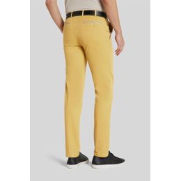 MEYER Herren Chinos "NEW YORK", gelb, Gr. 34, unifarben, 3% Elasthan, 97% Baumwolle, Hosen, mit Stretch-Dehnbund