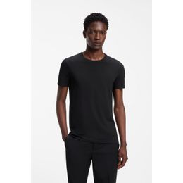 Hugo Herren T-Shirt "Hugo-Round", schwarz, Gr. XXXL, unifarben, Single Jersey, Obermaterial: 96% Baumwolle, 4% Elasthan, Shirts, Rundhalsausschnitt,