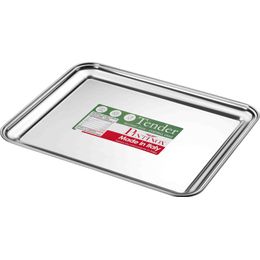 Pinti Inox PINTINOX Servierplatte "Vassoi Tender", B/H/L: 32cm x 25cm, silber, Servierplatten, eckig, Edelstahl, sp&uuml;lmaschinengeeignet