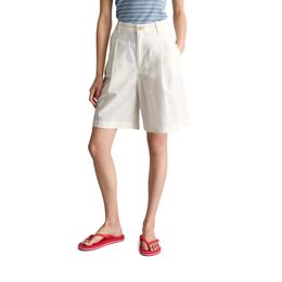 Marc O'Polo Damen Shorts "aus Leinen-Baumwolle-Mix", wei&szlig;, Gr. S, MARC O'POLO DENIM, unifarben, Obermaterial: 56% Leinen, 44% Baumwolle, Hosen