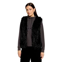 BETTY & CO BETTY & CO Damen Pl&uuml;schweste "Damen mit Fransen", schwarz, Gr. 34, Obermaterial: 100% Polyester. Futter: 100% Polyester, Westen