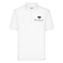 Philipp Plein Herren Poloshirt "Iconic Plein", wei&szlig;, Gr. XXXL, Obermaterial: 100% Baumwolle, Shirts