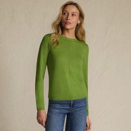 LANDS' END Merino-Pullover f&uuml;r Damen, Damen, size: regular, Gr&uuml;n, Wolle, by Lands' End