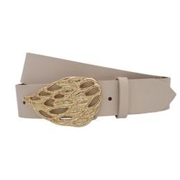 AnnaMatoni Damen Lederg&uuml;rtel "AnnaMatoni AnnaMatoni Damen Leder G&uuml;rtel mit eleganter", beige, Gr. 90, 100% Leder, G&uuml;rtel