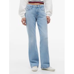 Tommy Jeans Damen Bootcut-Jeans "CLEO MID BOOTCUT BJ0111", blau, Gr. 30, unifarben, Denim/Jeans, Obermaterial: 99% Baumwolle, 1% Elasthan, Jeans,